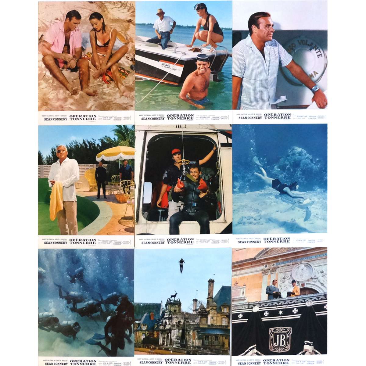 THUNDERBALL Lobby Cards x24