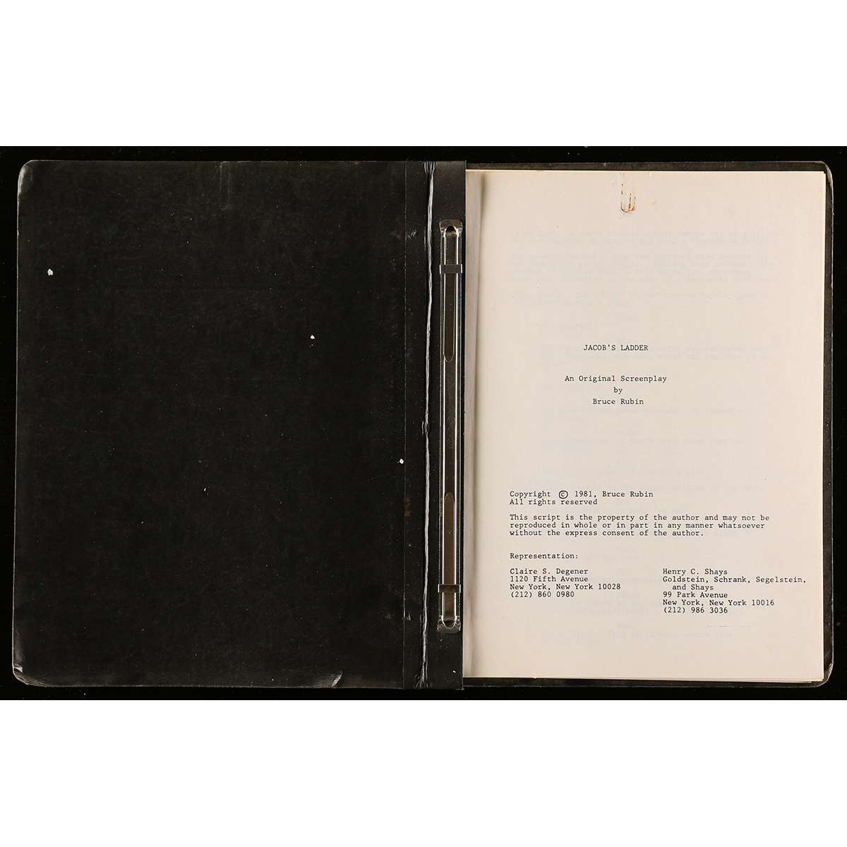 Scénario de L'ECHELLE DE JACOB