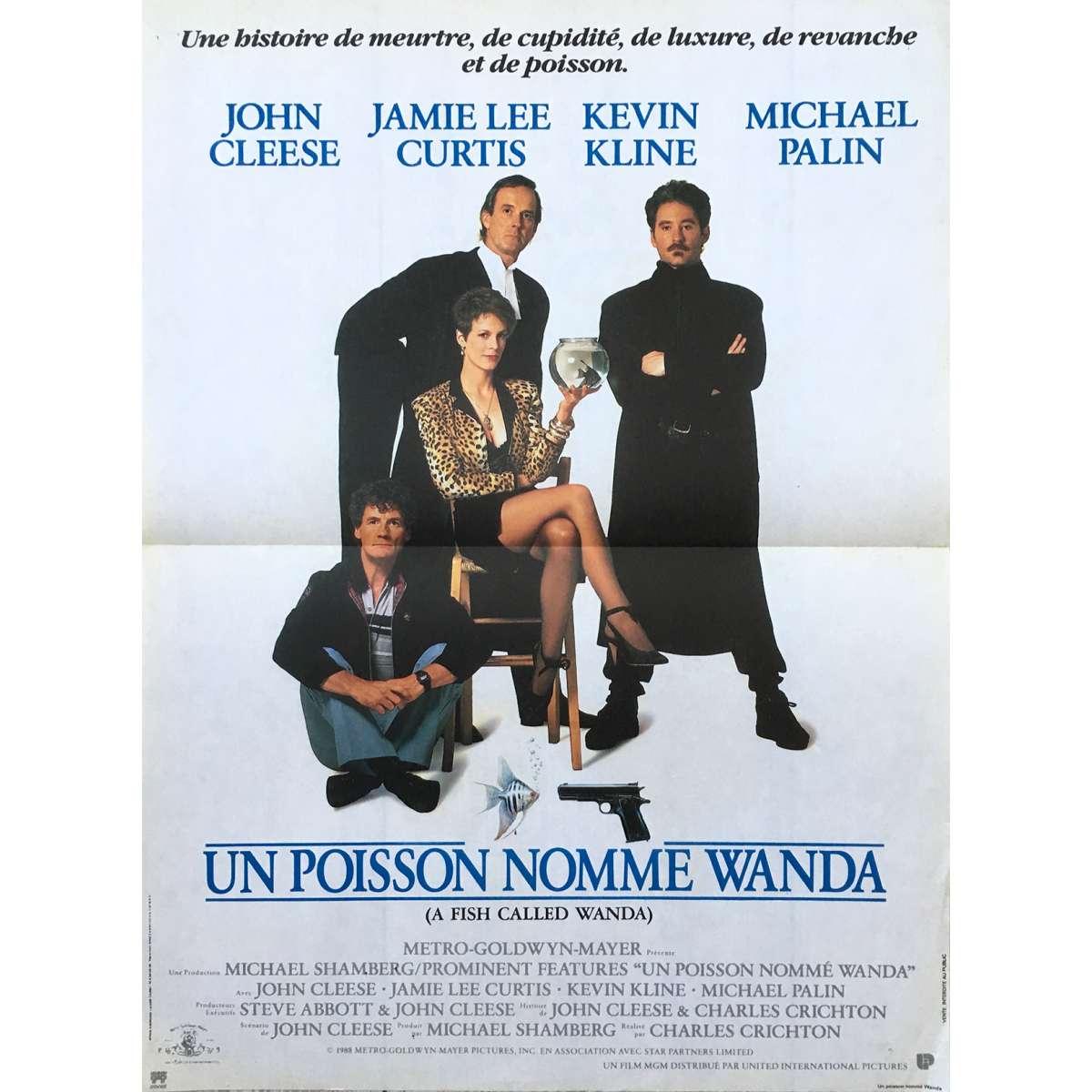 A FISH CALLED WANDA Movie Poster 15x21 in.