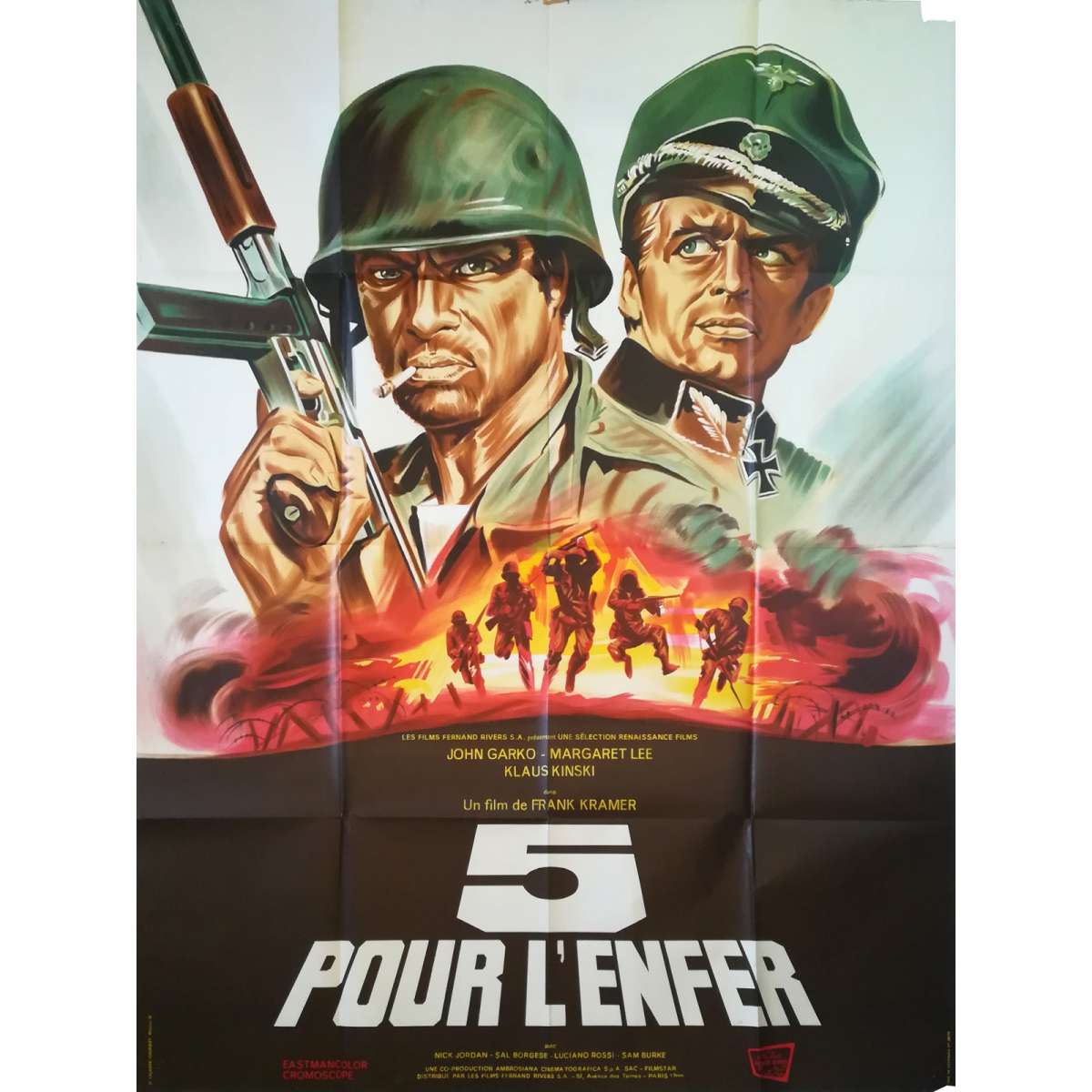 FIVE FOR HELL Movie Poster 47x63 in.