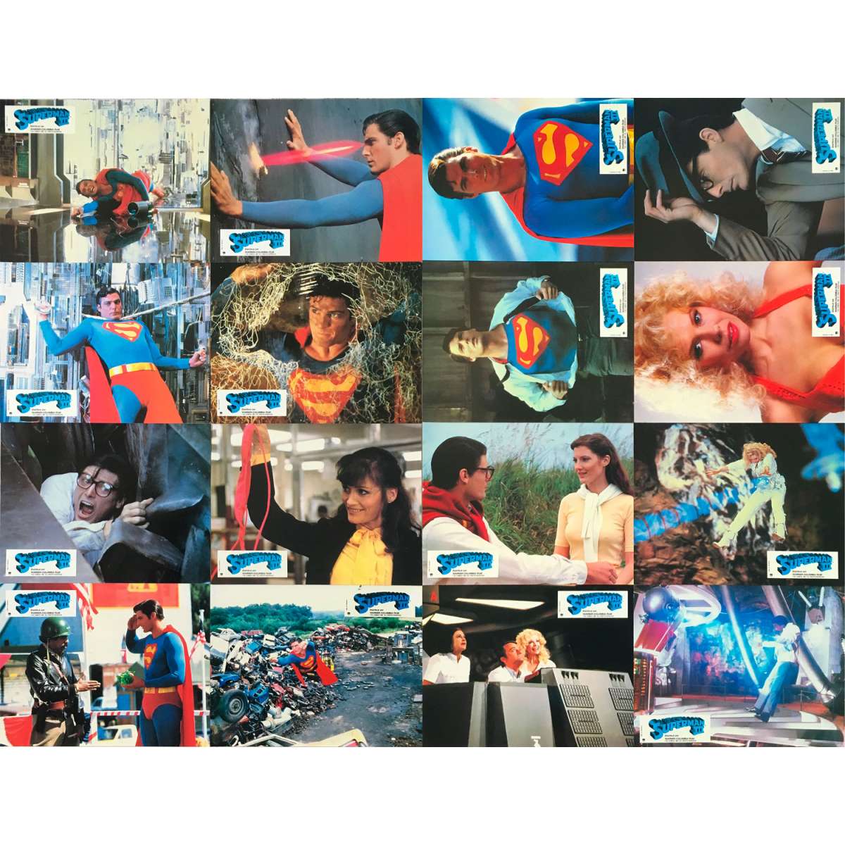SUPERMAN 3 Lobby Cards 9x12 in.