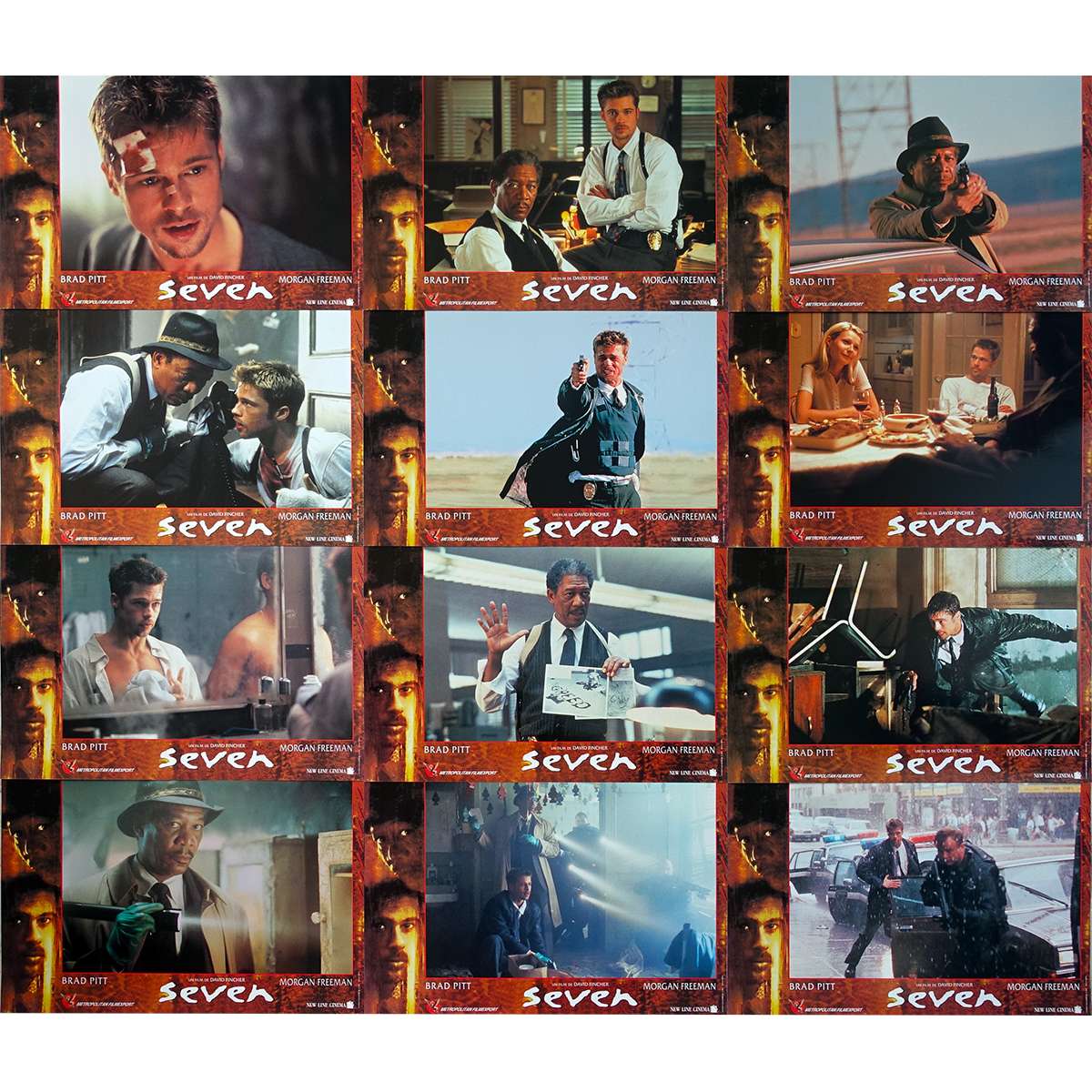 SEVEN Lobby Cards 12x15 in.