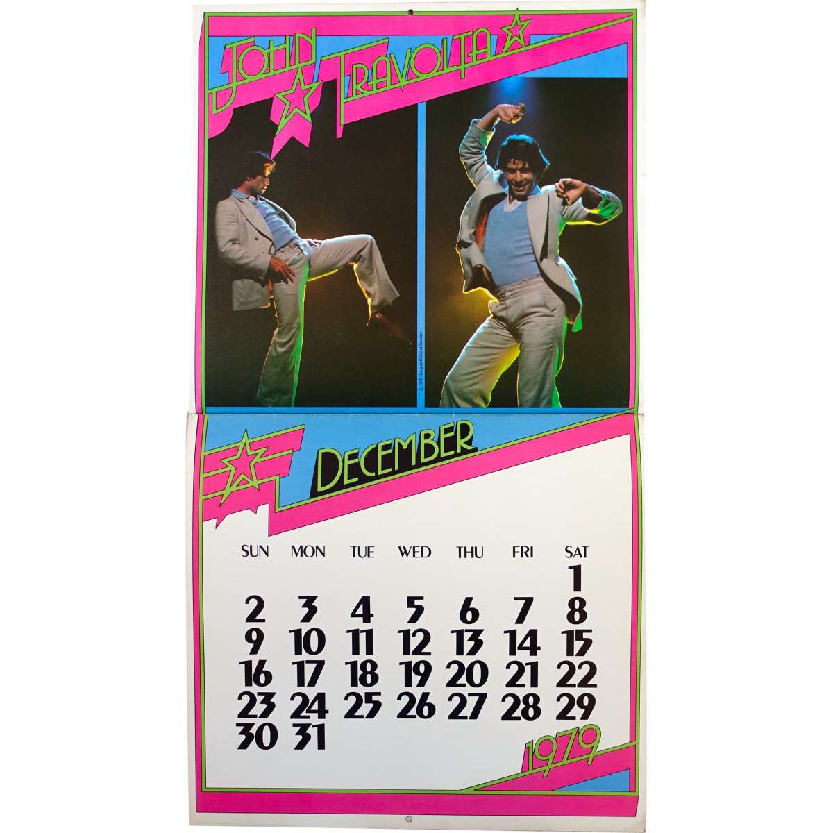 JOHN TRAVOLTA Calendar 12x15 in.