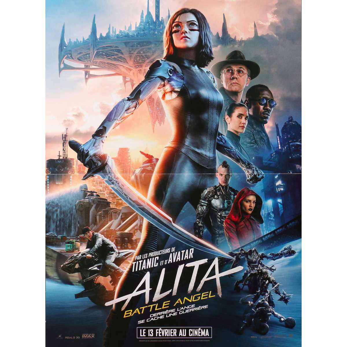 Affiche de cinéma Française de ALITA BATTLE ANGEL Prev.