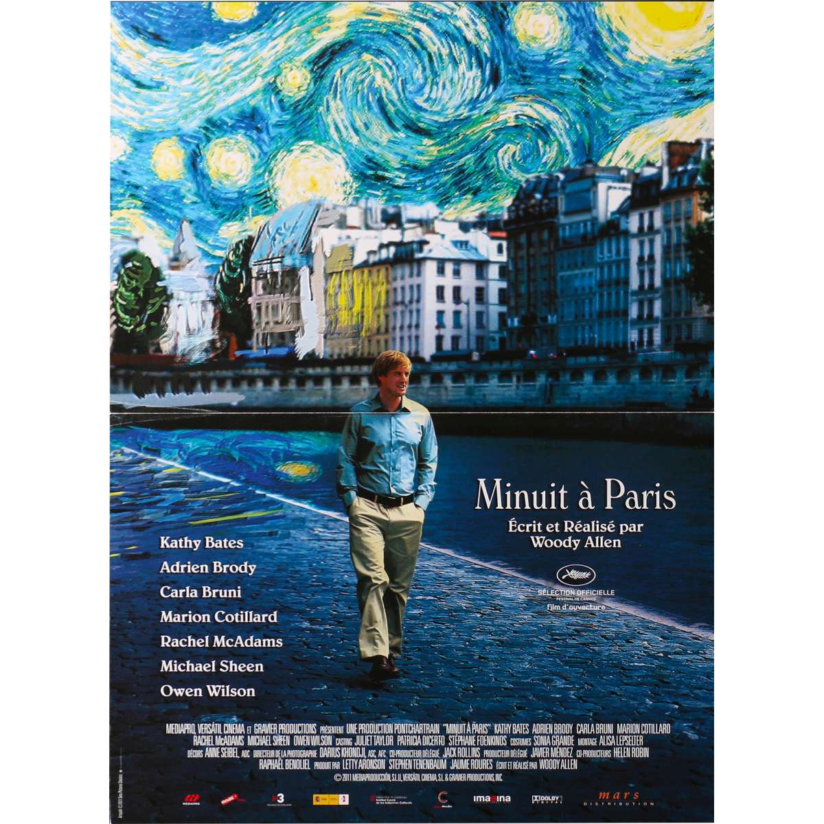 Affiche de cinéma Française de MINUIT A PARIS