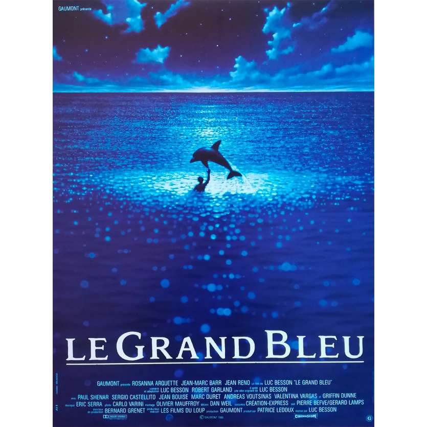 Affiche de cinéma Française de LE GRAND BLEU