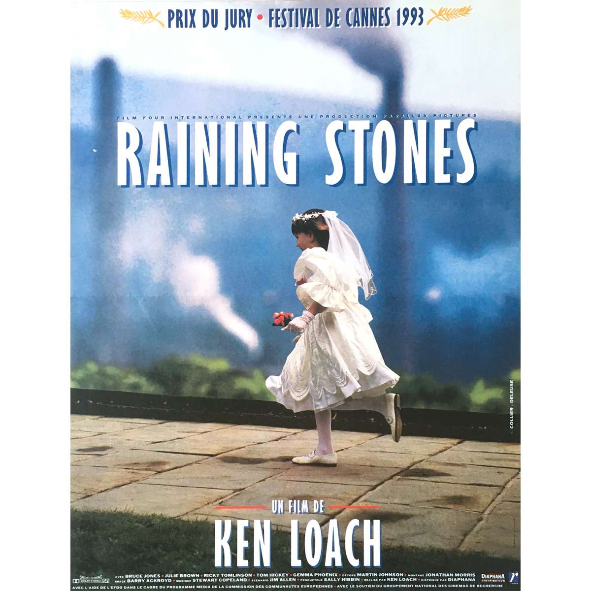 Affiche de cinéma française de RAINING STONES - 40x60 cm.