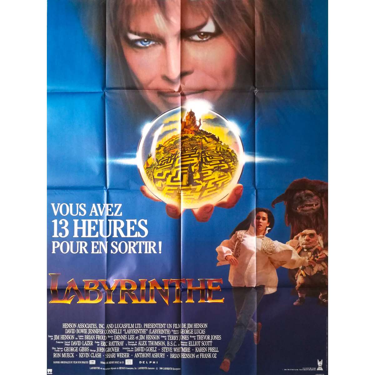LABYRINTH French Movie Poster - 47x63 in. - 1986
