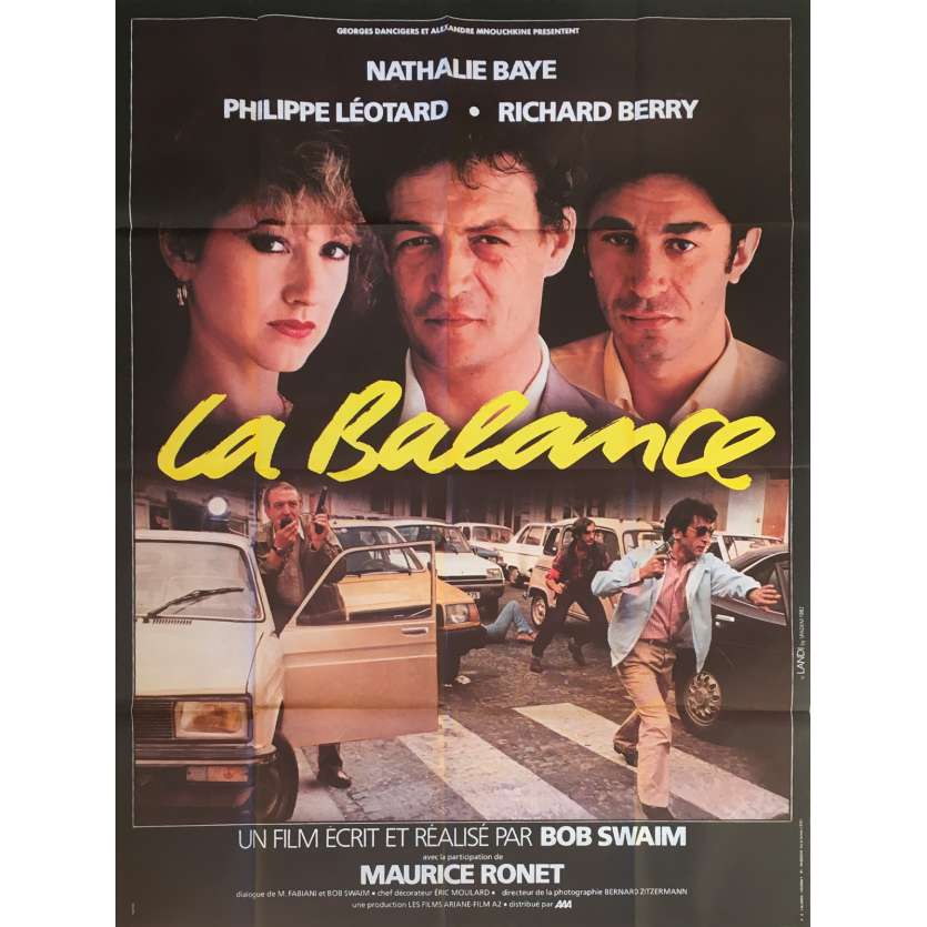 Affiche de cinéma française de LA BALANCE - 120x160 cm.