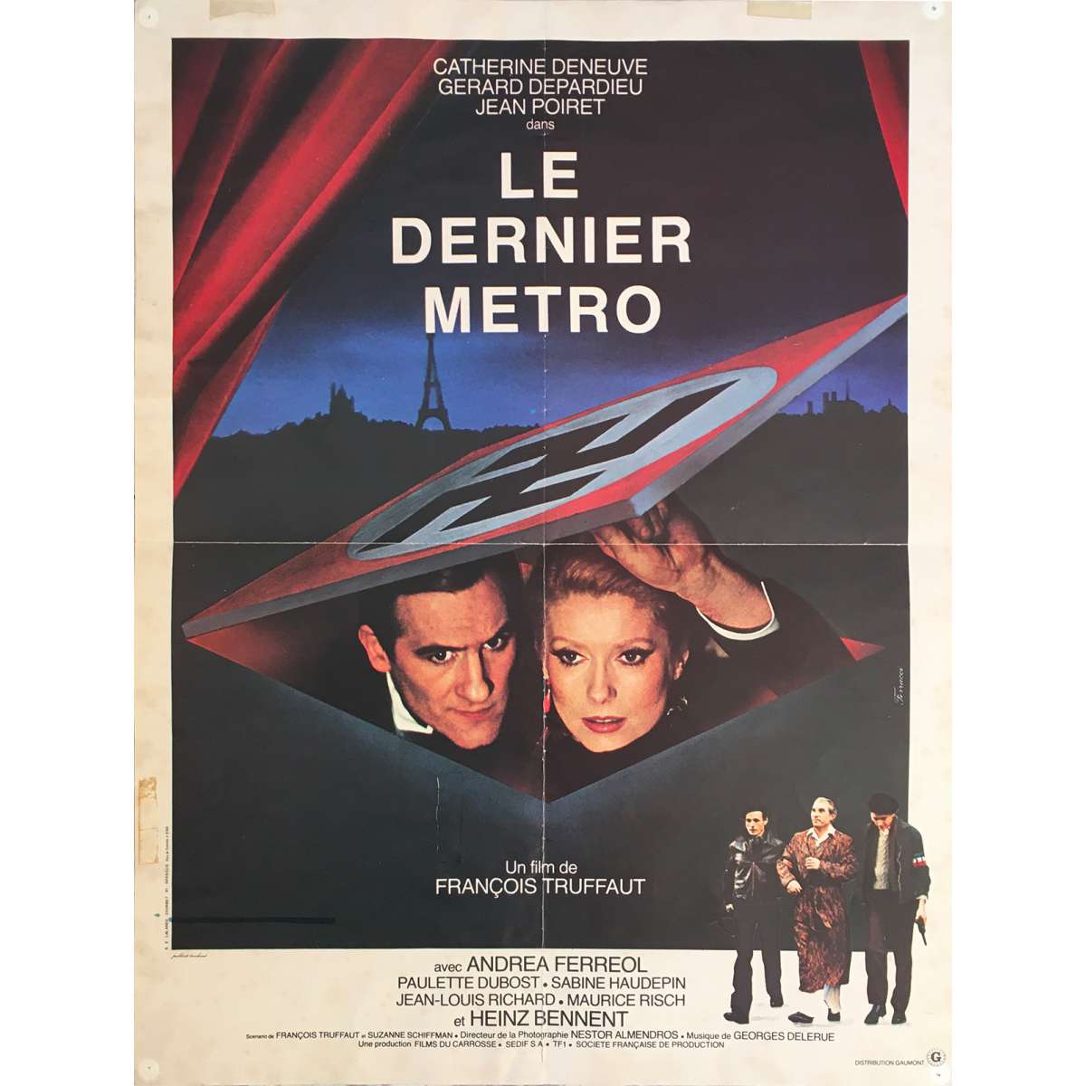 THE LAST METRO French Movie Poster - 15x21 in. - 1980