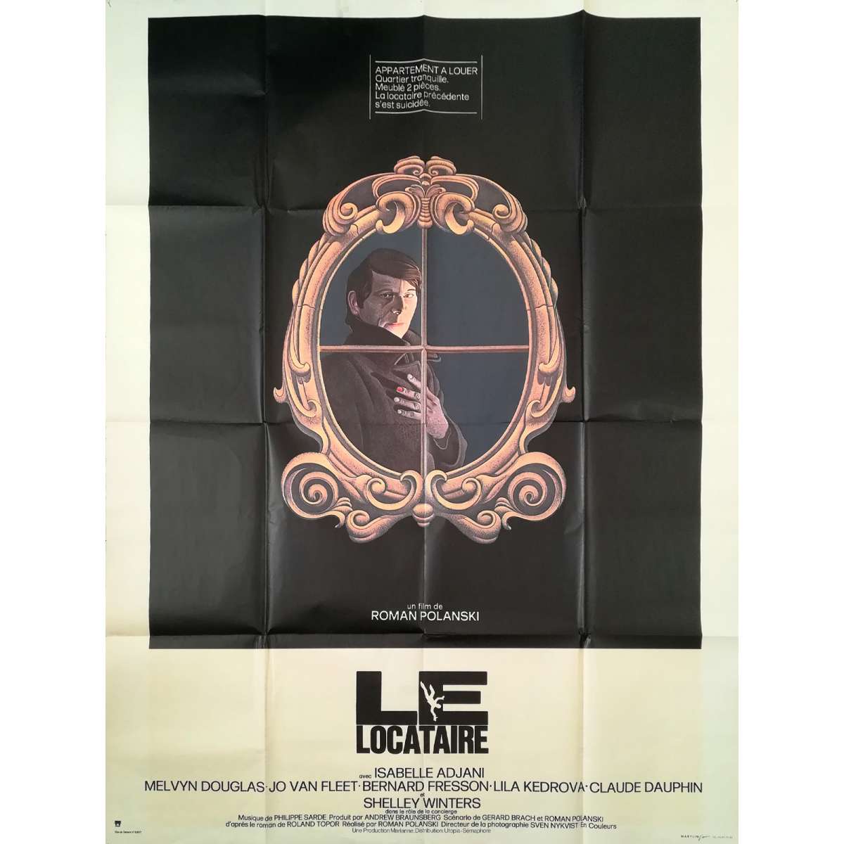 Affiche de cinéma française de LE LOCATAIRE - 120x160 cm.