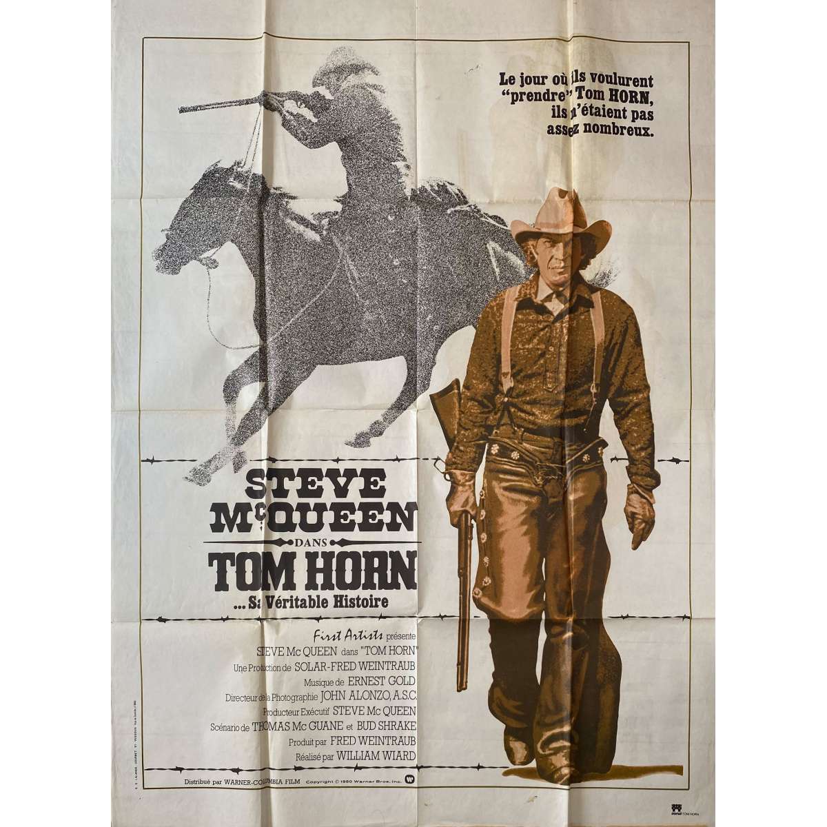 TOM HORN French Movie Poster - 47x63 in. - 1980