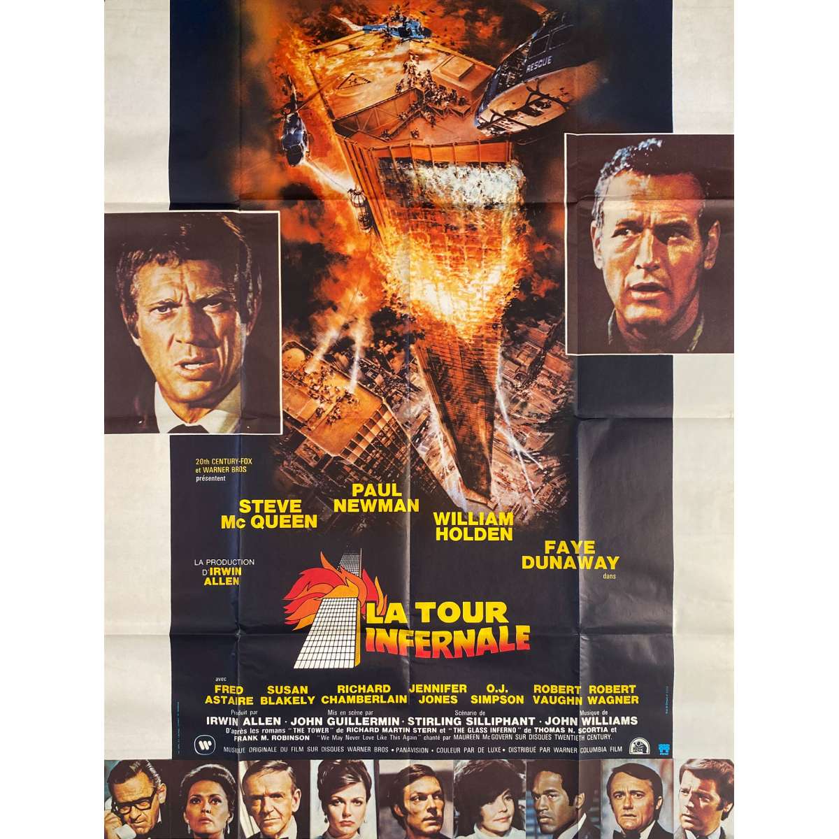THE TOWERING INFERNO French Movie Poster - 47x63 in. - 1974