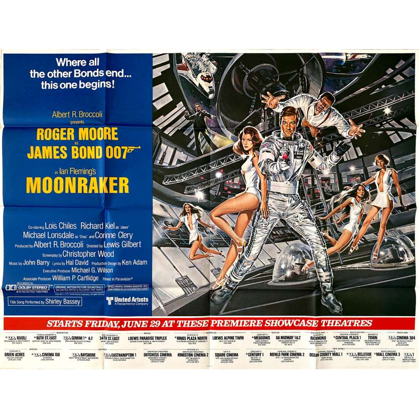 MOONRAKER U.S. Movie Poster - 45x60 in. - 1979