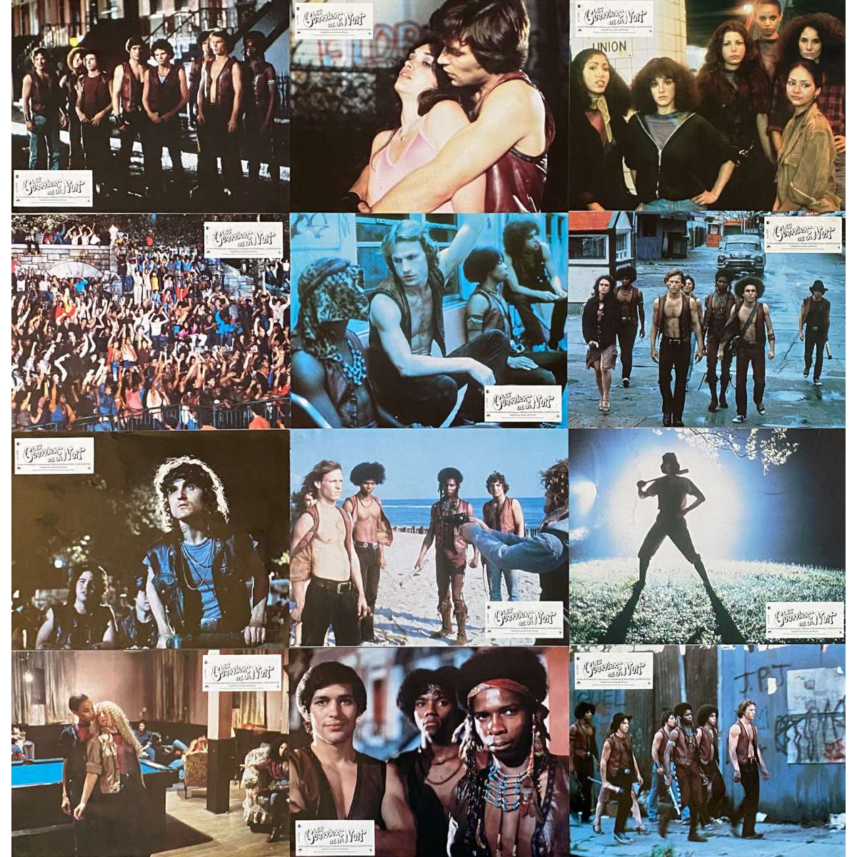 THE WARRIORS French Lobby Cards - 9x12 in. - 1979 x12