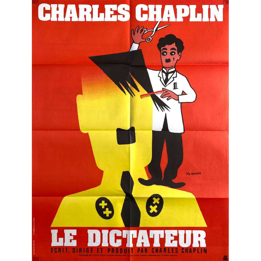 THE GREAT DICTATOR French Movie Poster - 23x32 in. - 1940/R1970