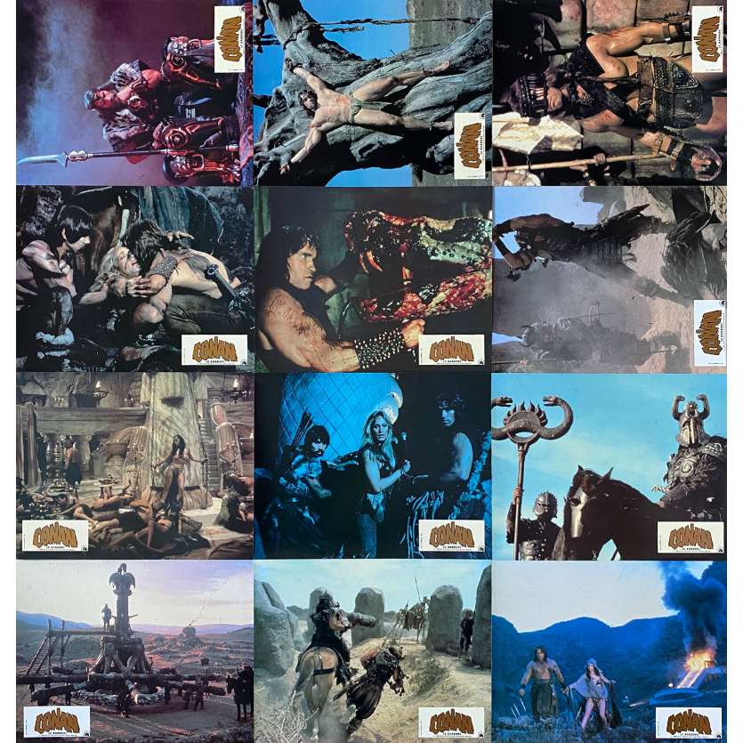 CONAN THE BARBARIAN French Lobby Cards - 9x12 in. - 1982 x12 - Set B