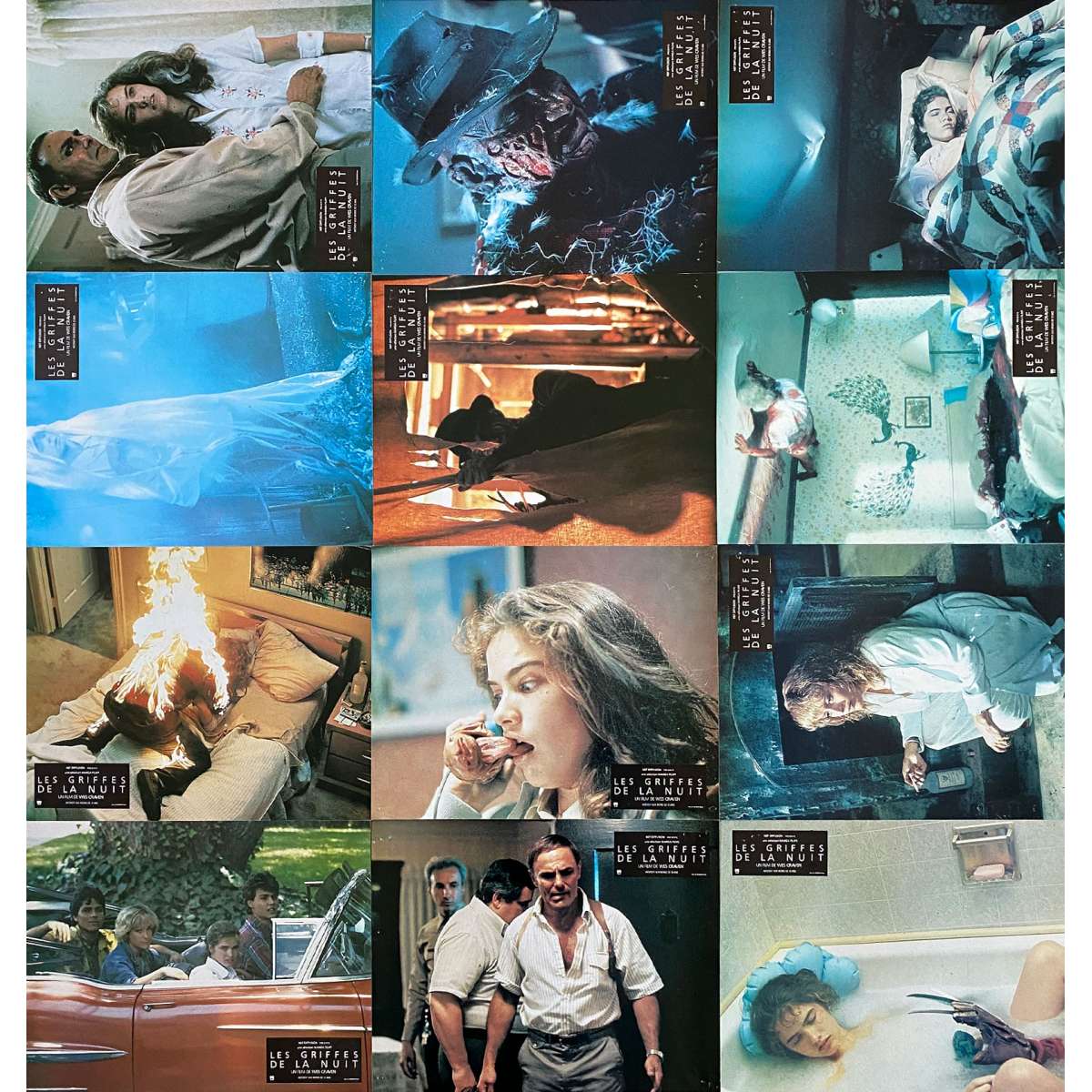 NIGHTMARE ON ELM STREET French Lobby Cards - 9x12 in. - 1985 x12