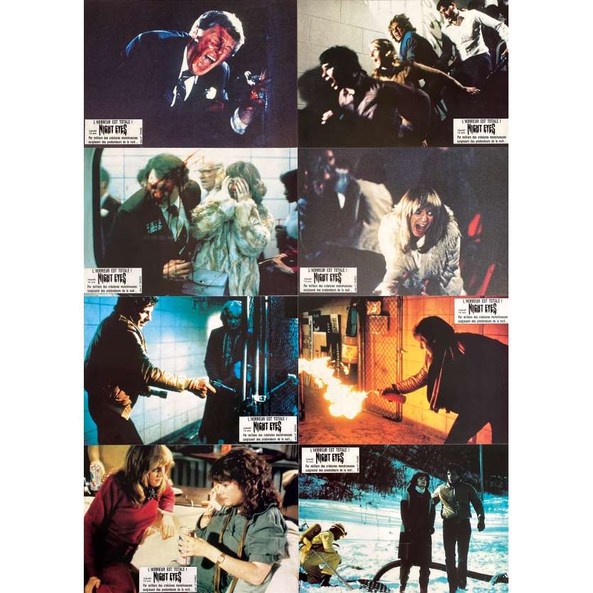 DEADLY EYES French Lobby Cards - 9x12 in. - 1982 x8