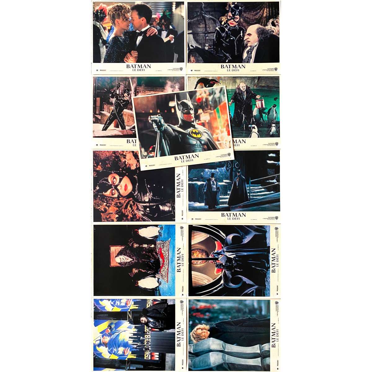 BATMAN RETURNS French Lobby Cards - 9x12 in. - 1992 x11