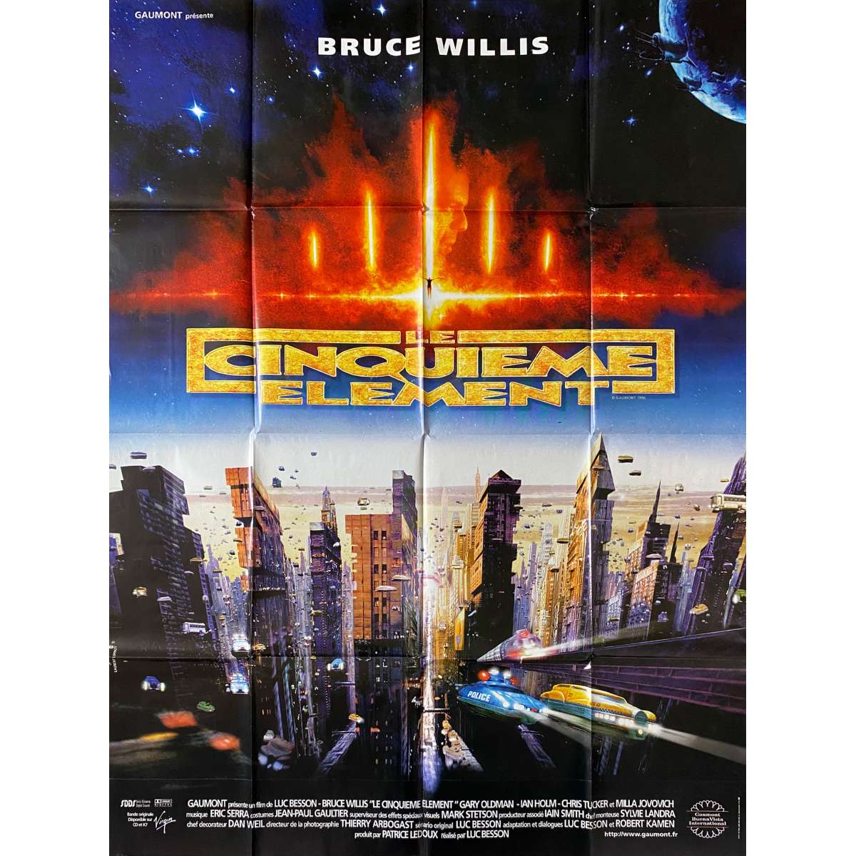 THE FIFTH ELEMENT French Movie Poster - 47x63 in. - 1997 Def. City