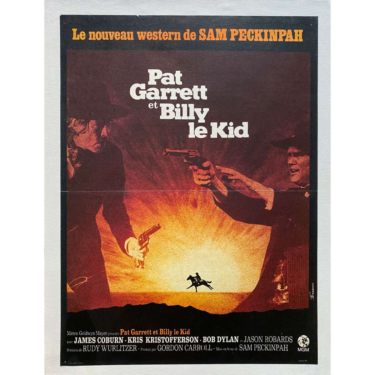PAT GARRETT ET BILLY LE KID Affiche de film entoilée - 40x60 cm. - 1973 ...