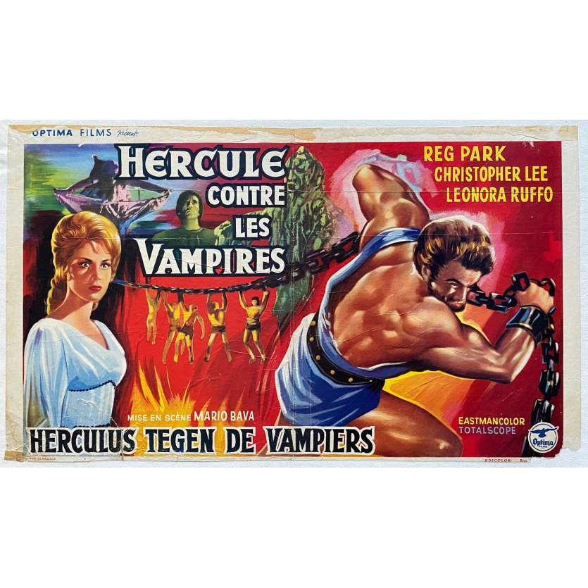 HERCULES IN THE CENTER OF THE EARTH Belgian Linenbacked Movie Poster ...