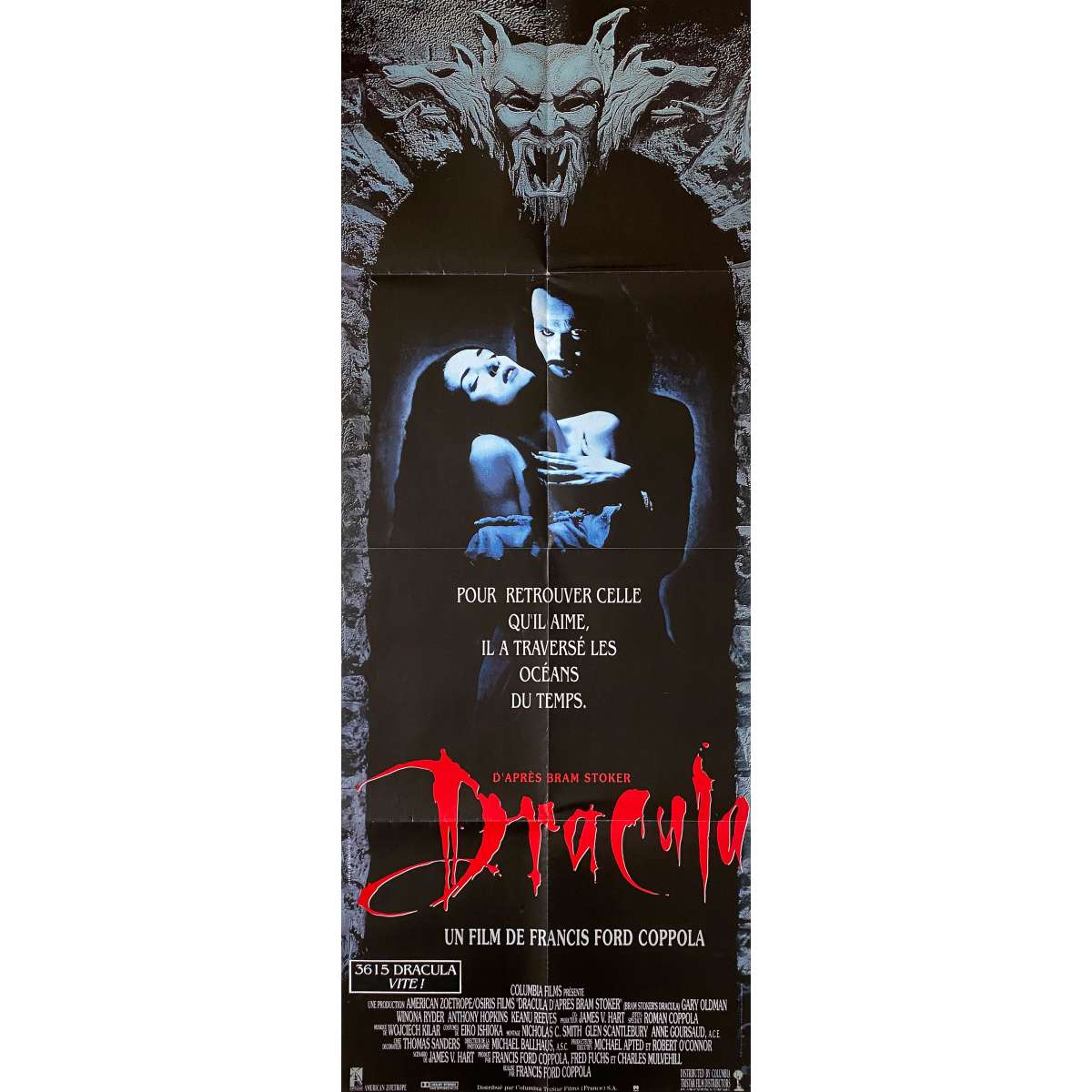 BRAM STOKER'S DRACULA French Movie Poster - 23x63 in. - 1992