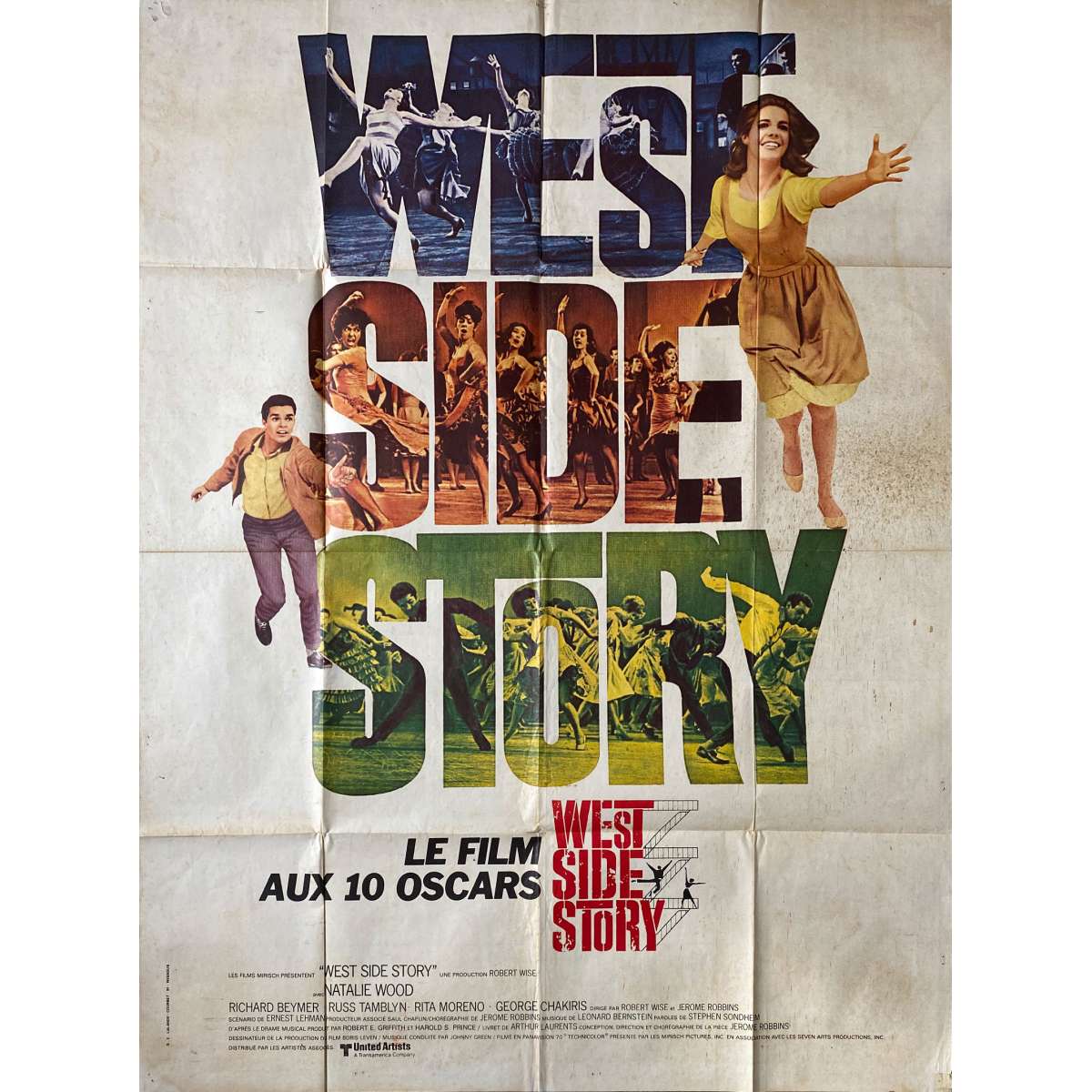 WEST SIDE STORY French Movie Poster - 47x63 in. - 1961/R1980