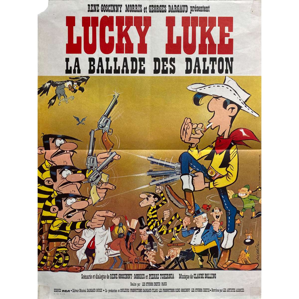 LUCKY LUKE, BALLAD OF THE DALTONS French Movie Poster - 15x21 in. - 1978