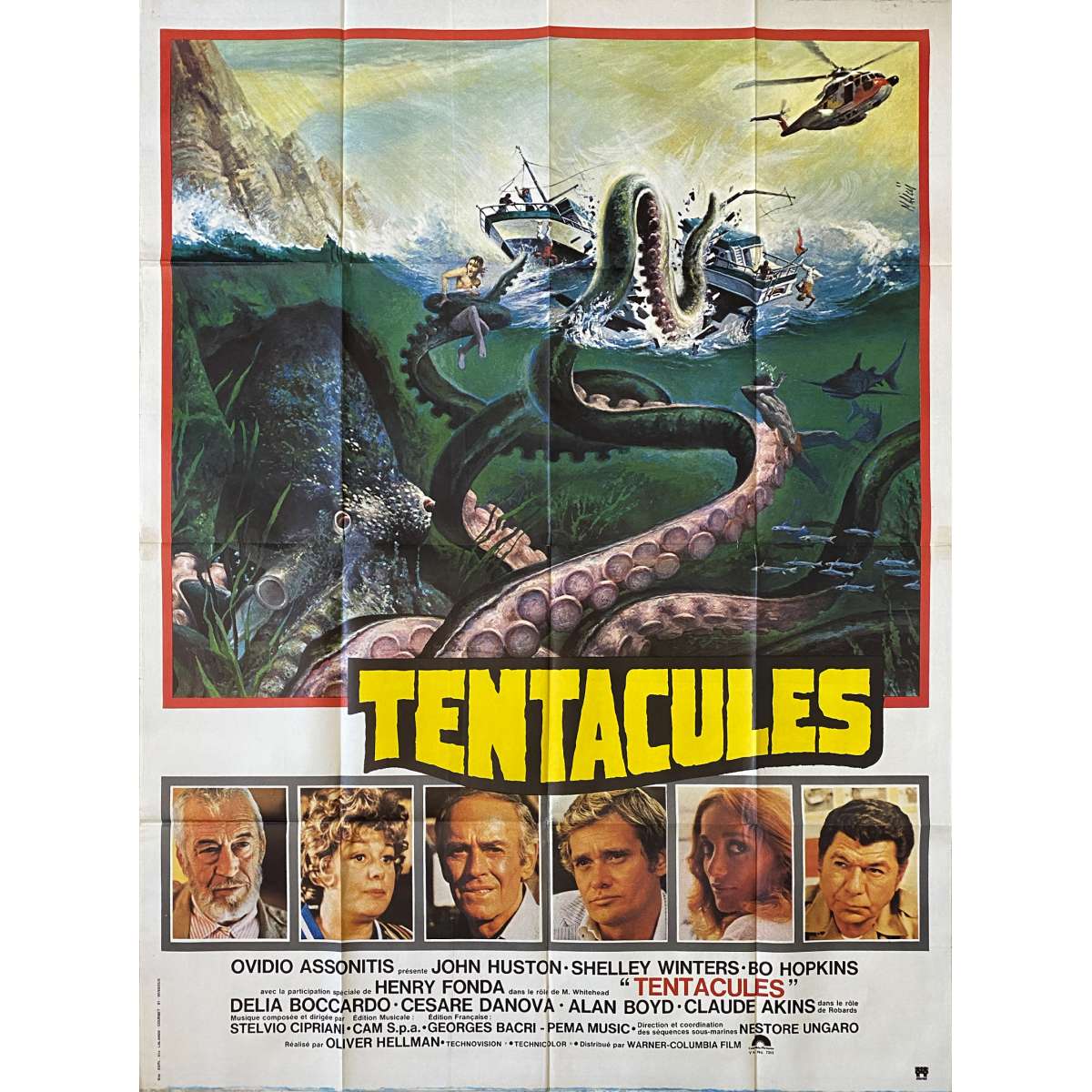 TENTACLES French Movie Poster - 47x63 in. - 1977