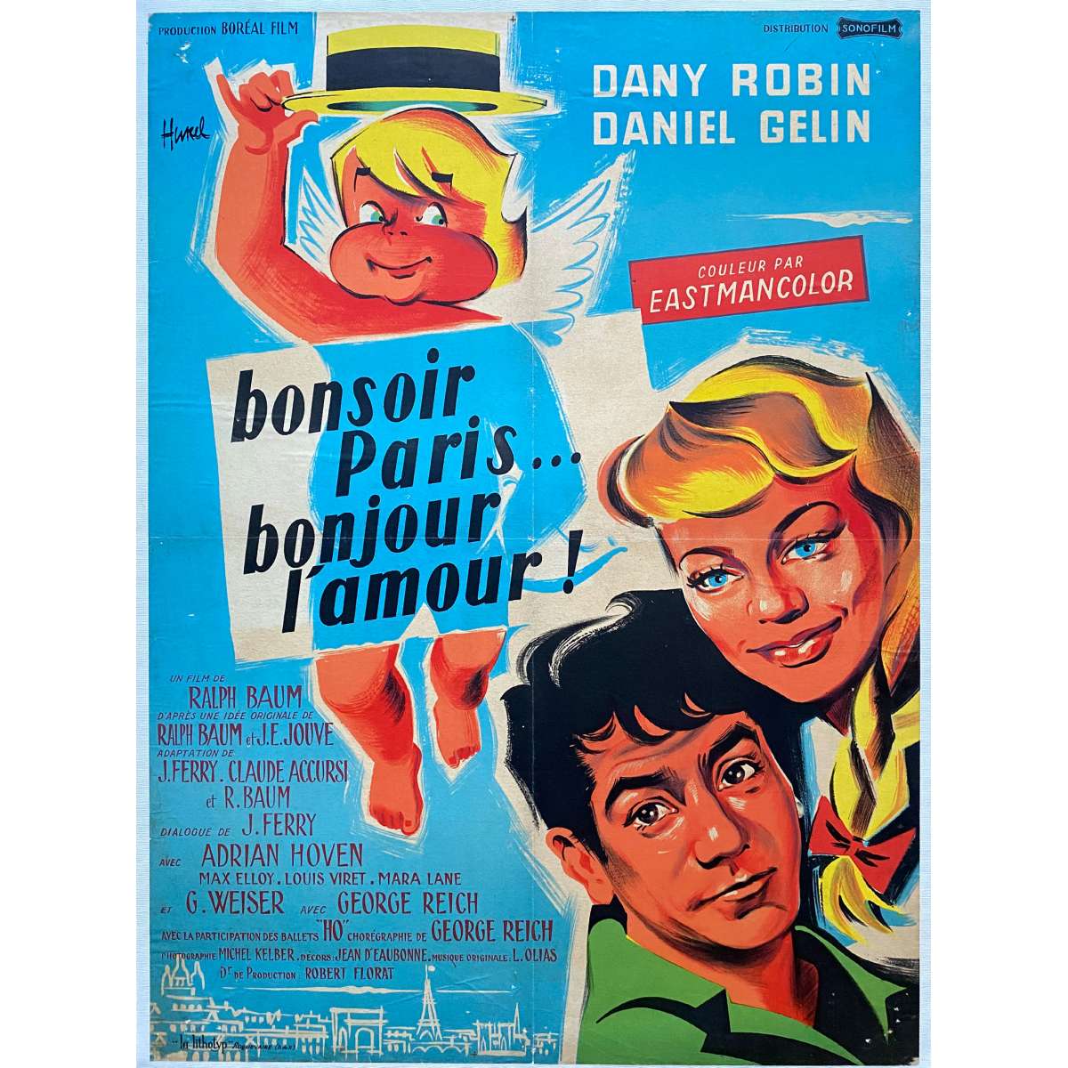 GOOD EVENING PARIS French Movie Poster - 23x32 in. - 1956