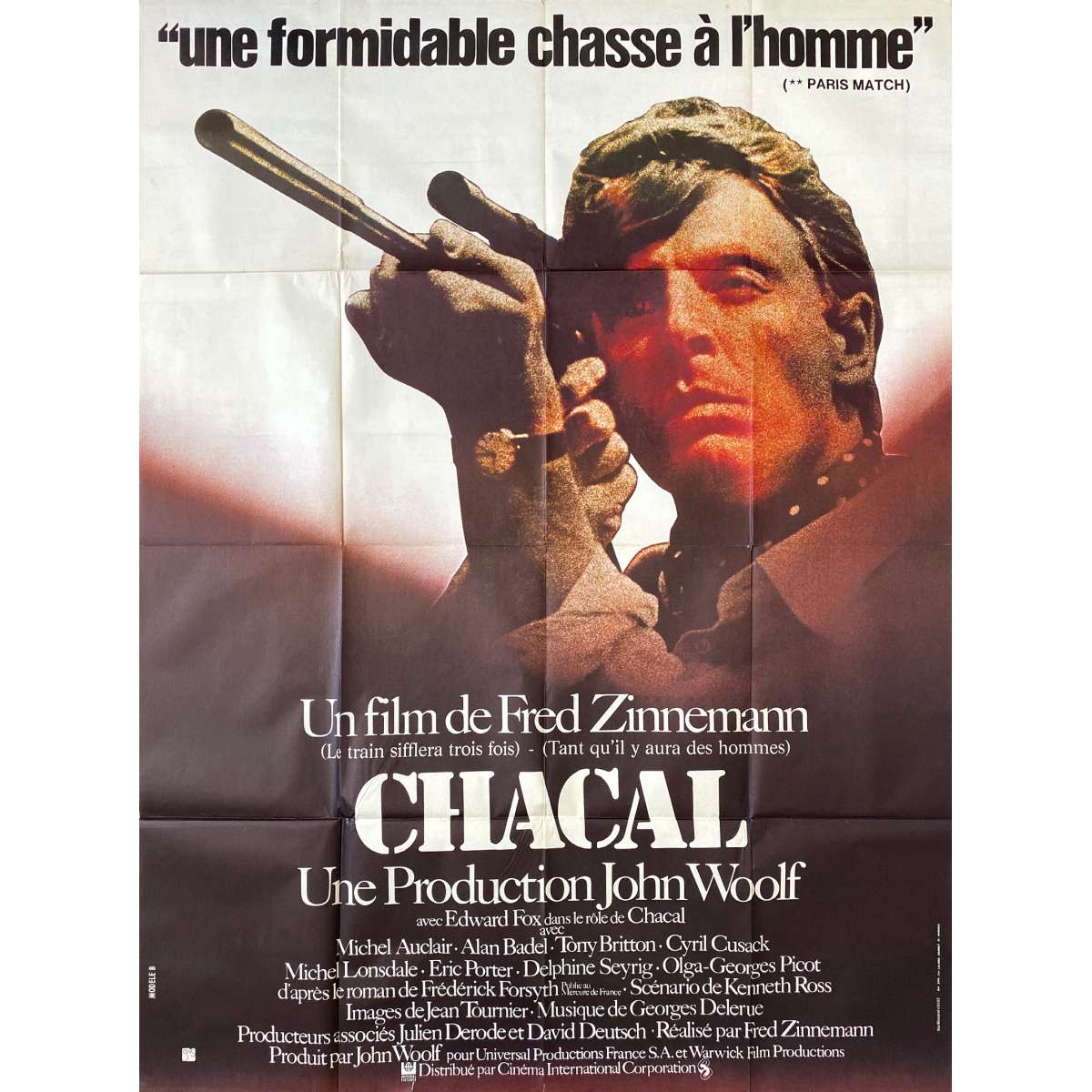 THE DAY OF THE JACKAL French Movie Poster - 47x63 in. - 1973