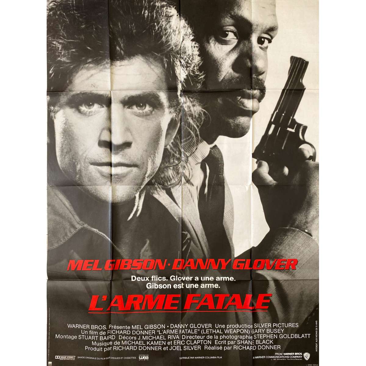 LETHAL WEAPON French Movie Poster - 47x63 in. - 1987