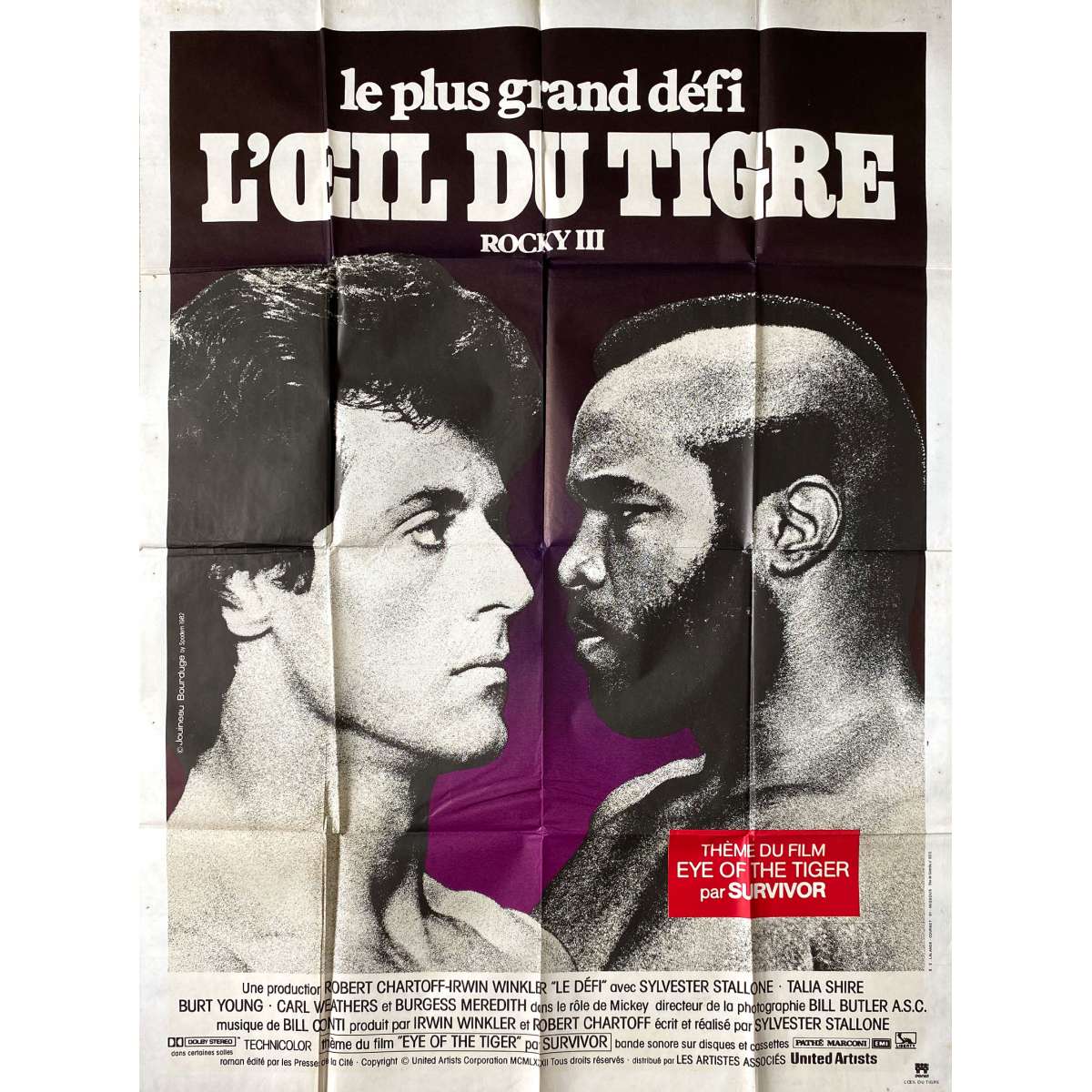 ROCKY III French Movie Poster - 47x63 in. - 1982