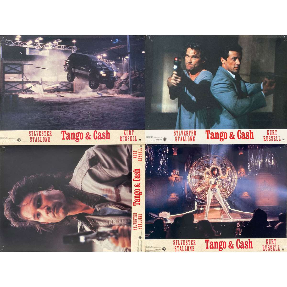 TANGO & CASH French Lobby Cards - 9x12 in. - 1989 x4