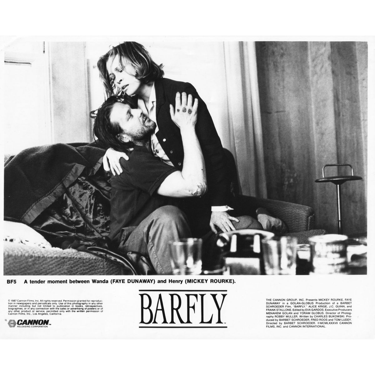BARFLY U S Movie Still 8x10 In 1987 BF5 BARFLY U S Movie Still 8x10 In 1987 BF5