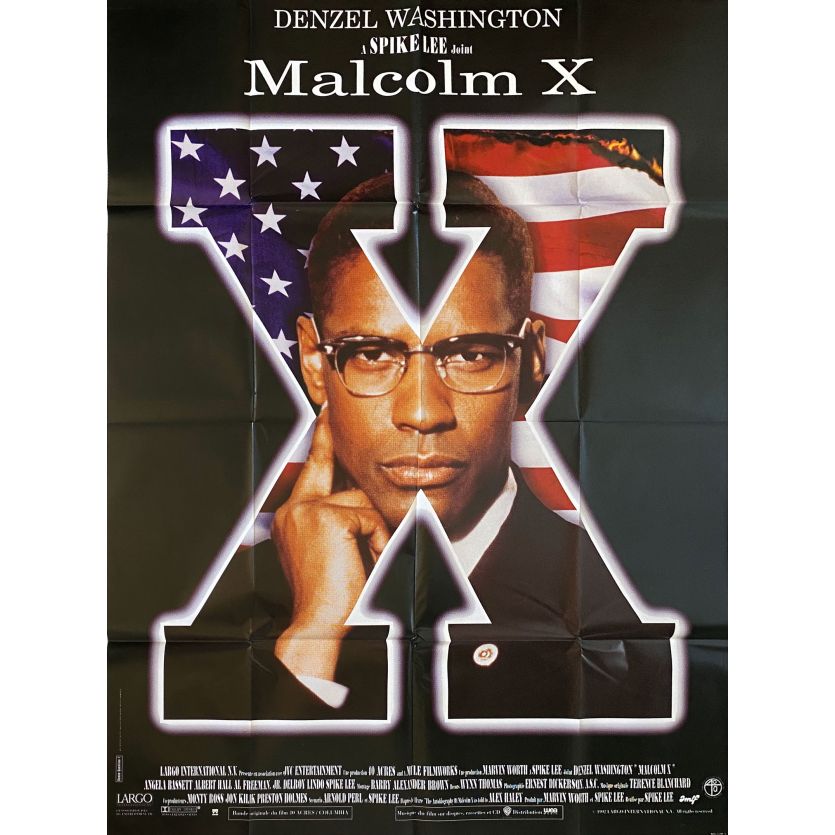 Affiche De Cinéma Française De Malcolm X 120x160 Cm