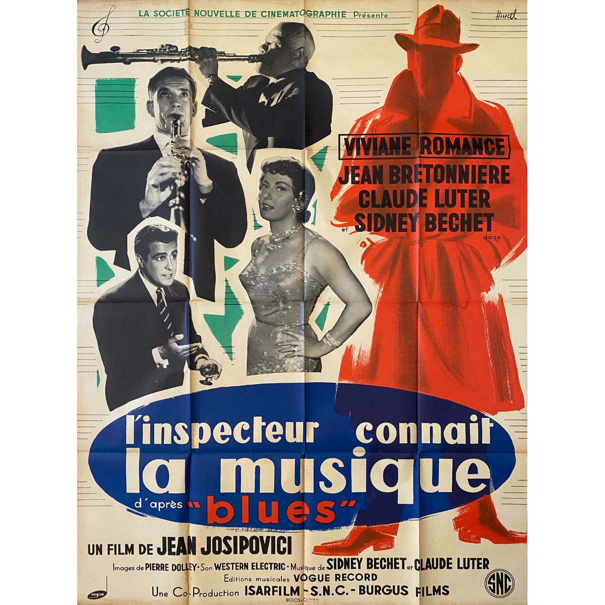 Affiche de cinéma française de L'INSPECTEUR CONNAIT LA MUSIQUE ... Affiche de cinéma française de L'INSPECTEUR CONNAIT LA MUSIQUE ...
