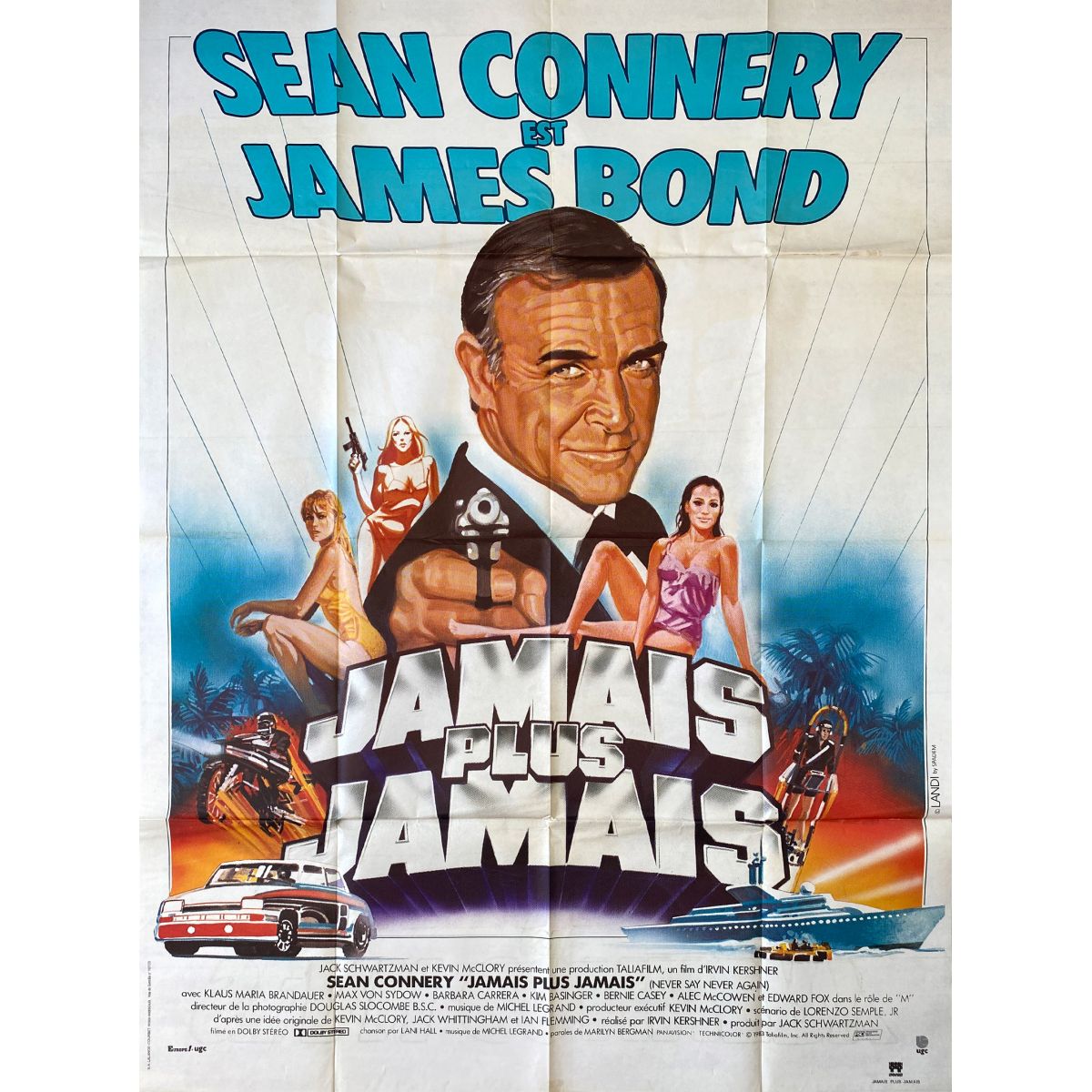 NEVER SAY NEVER AGAIN French Movie Poster - 47x63 in. - 1983