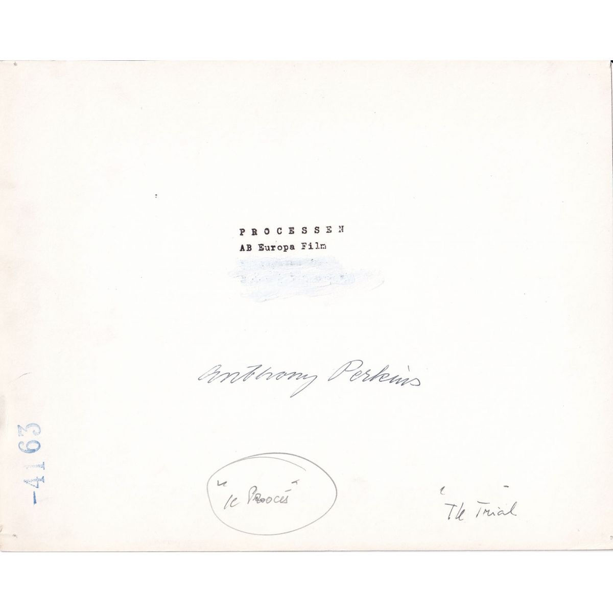 Photo argentique américaine de LE PROCES - 20x25 cm.