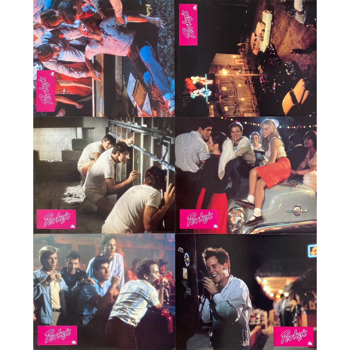 PORKY'S French Lobby Cards - 9x12 in. - 1981 x6