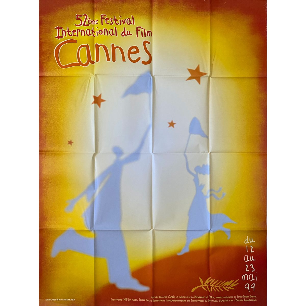 Affiche de cinéma française de 52e FESTIVAL DE CANNES - 120x160 cm.