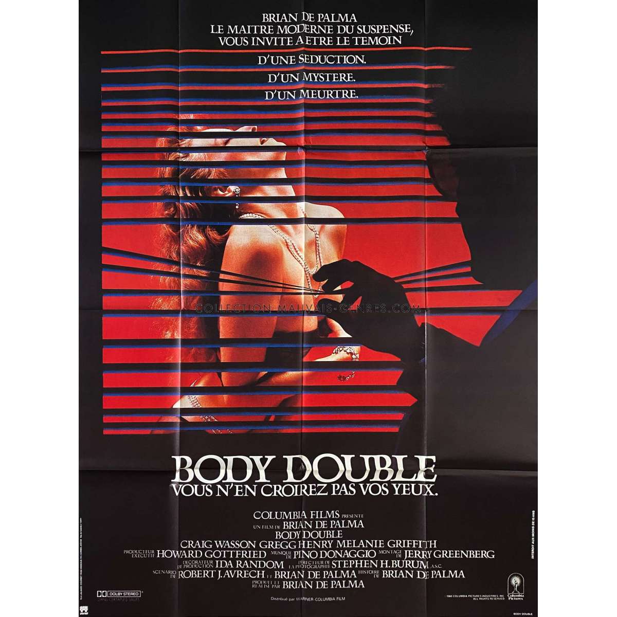 Body Double French Movie Poster 47x63 In 1984