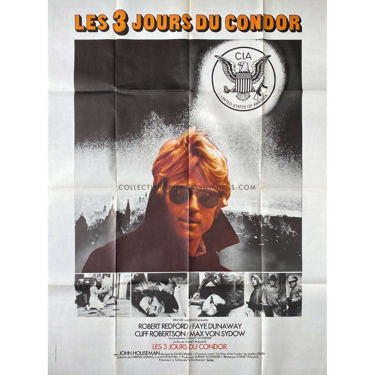 THE 3 DAYS OF THE CONDOR French Movie Poster - 47x63 in. - 1975