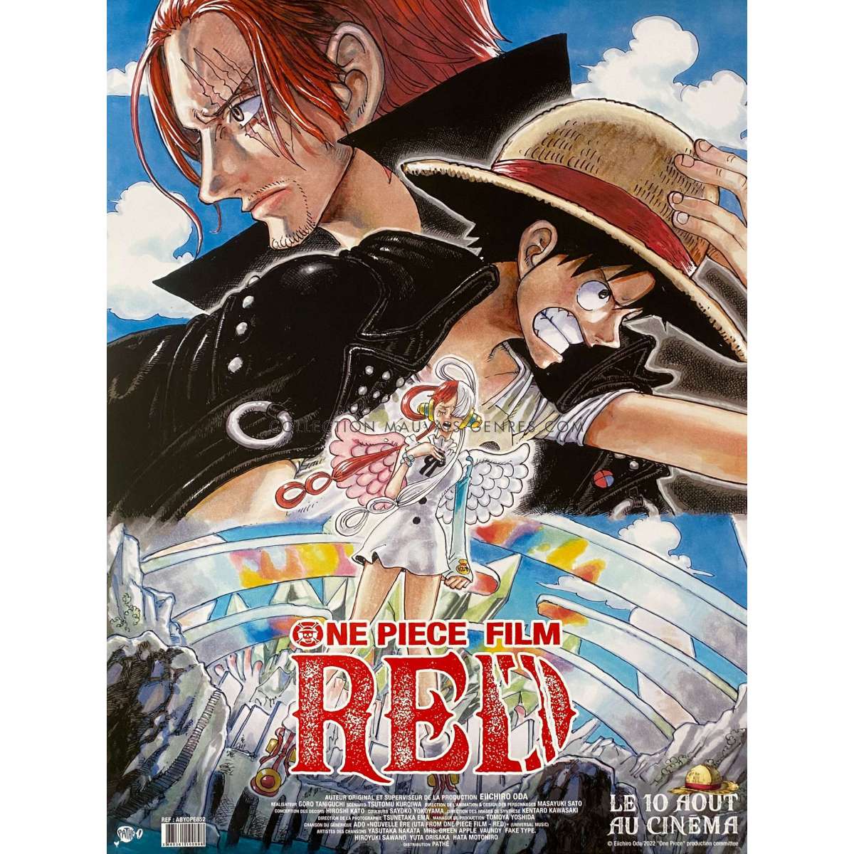 ONE PIECE FILM: RED French Movie Poster - 15x21 in. - 2022