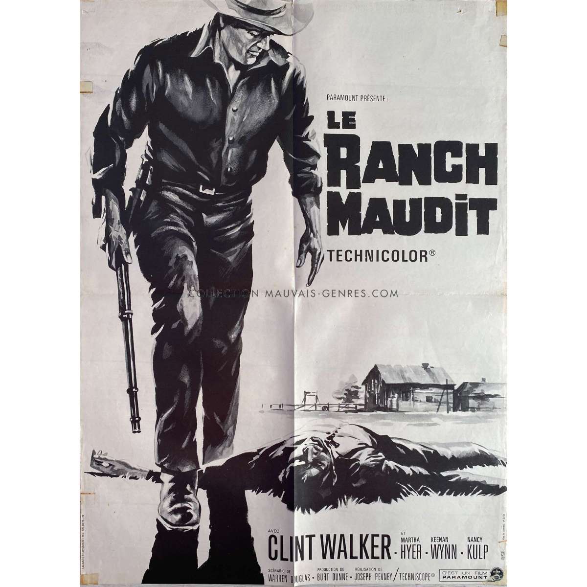 Affiche de cinéma française de LE RANCH MAUDIT - 60x80 cm.
