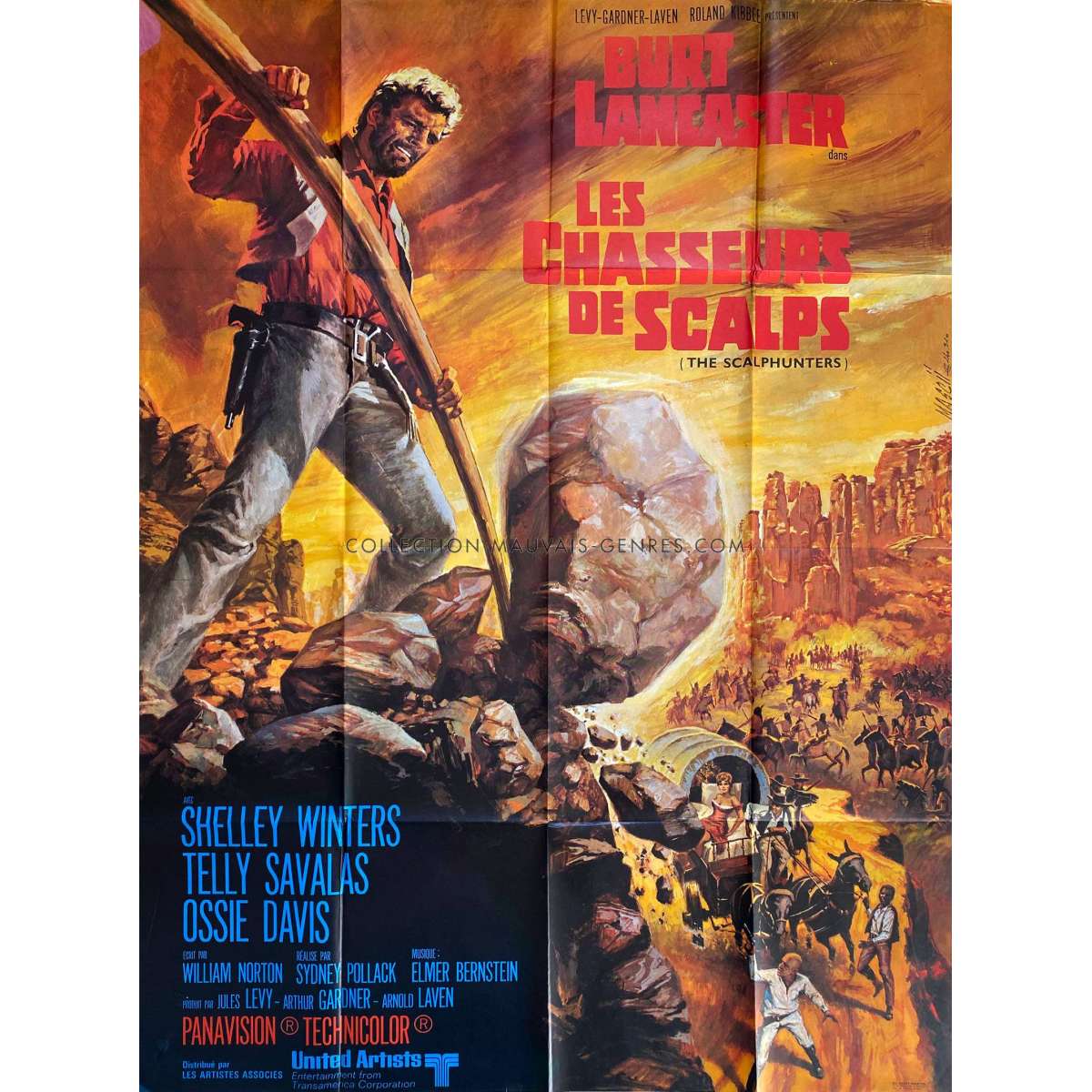 THE SCALPHUNTERS French Movie Poster - 47x63 in. - 1968
