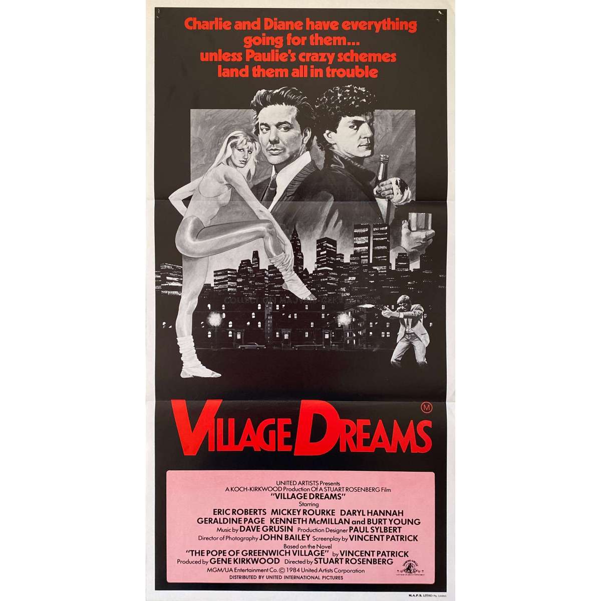 THE POPE OF GREENWICH VILLAGE Australian Movie Poster - 13x30 in. - 1984