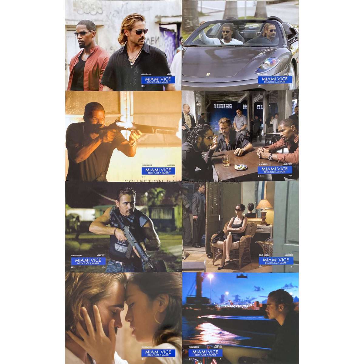 MIAMI VICE French Lobby Cards - 9x12 in. - 2006 x8